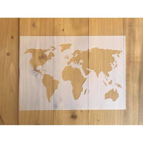 Jual Stencil World Map A4, A3 - Kab. Sidoarjo - Little B's Corner ...