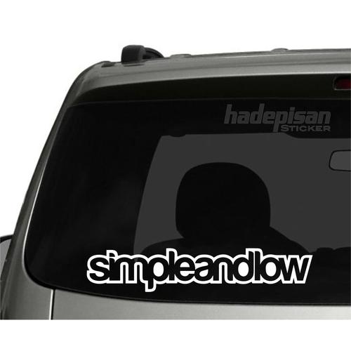 Promo Stiker Cutting Sticker Kaca Mobil - Simple and Low - Ukuran 6x30 ...