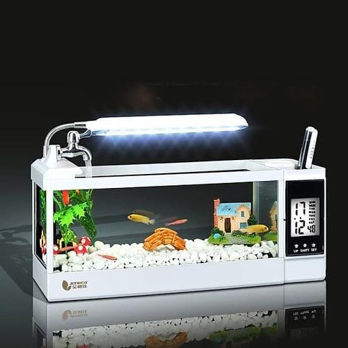 Promo USB Desktop Aquarium Fish Tank With LED ( TG-03M ) Akuarium Ikan ...