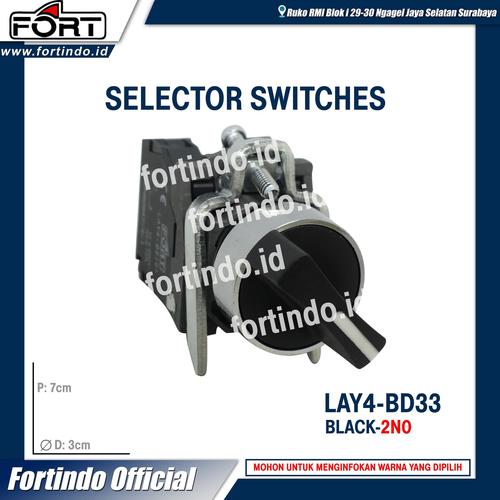 Jual Selector Switches Push Button With LED LAY4-BD33 2NO Hitam MERK FORT - Kota Surabaya ...
