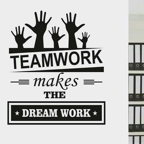 Jual Sticker Team Work Dream Work Wall Stiker Kaca Dingding Rumah ...