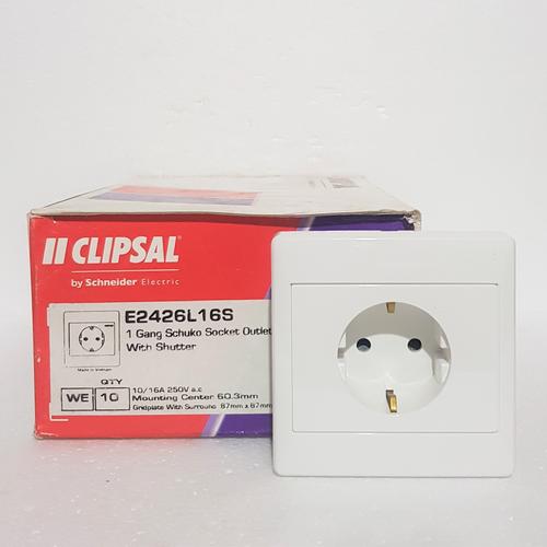 Jual Stopkontak Clipsal 1 Gang Schuko Classic E426 / Stop Kontak ...