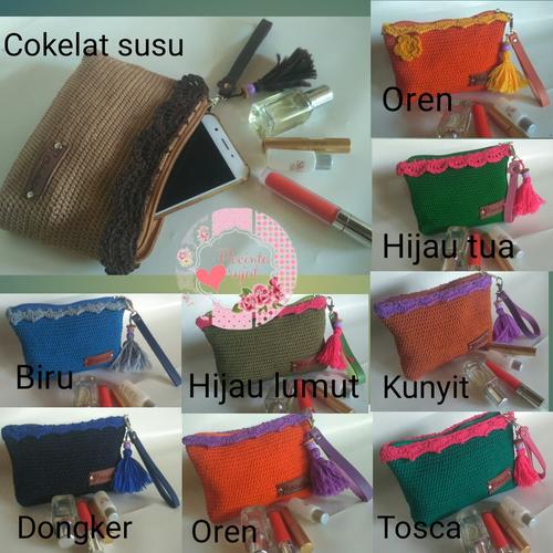 Jual POUCH RAJUT POUCH HP POUCH KOSMETIK - Hitam - Kab. Cilacap ...