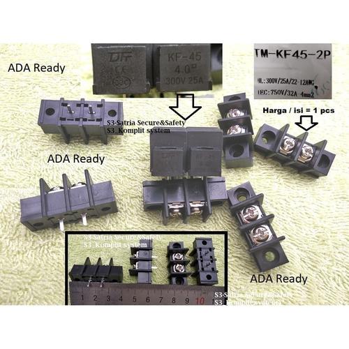 Jual Besar Hitam Terminal Blok 2P PCB 2 P baut 2 Pin 2Pin KF45 Rustin ...