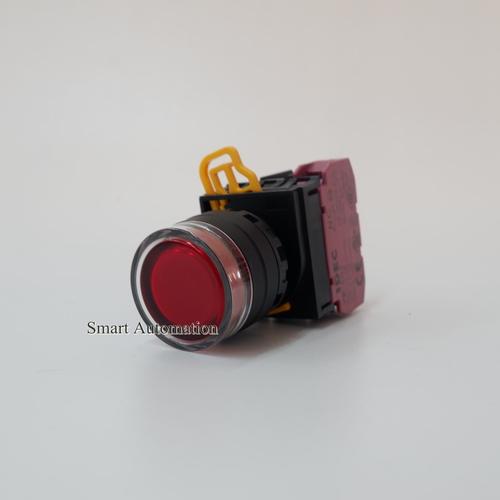Jual Illuminated Push Button with LED IDEC merah amber kuning YW1L ...