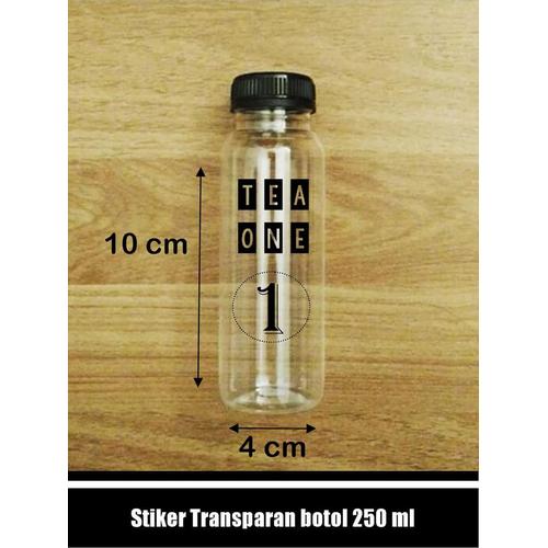Jual stiker sticker label transparan untuk botol juice jus minuman 250 ...