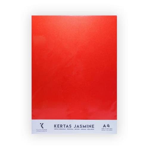 Jual Kertas Jasmine A4 190gsm Warna Merah Red, Kertas Undangan Kertas ...