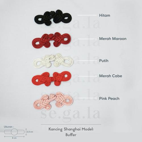 Jual Kancing Shanghai / Cheongsam / Baju Cina - Buffer - Merah Maroon ...