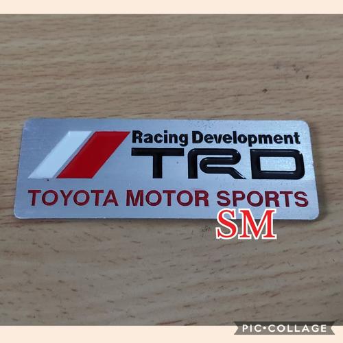 Jual satu buah emblem alumunium TRD racing development bendera ...