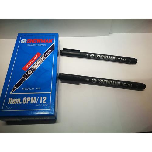 Jual MURAH! SPIDOL PEN PERMANENT SNOWMAN OHP OPM / OPF - OPF, Hitam ...