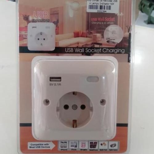 Jual Stop Kontak IB NewDee USB /Stop Contac IB + USB + Lampu Indikator ...