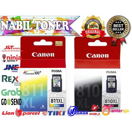 Jual Paket Tinta Canon PG-810XL Black+CL 811XL Color original Ink ...