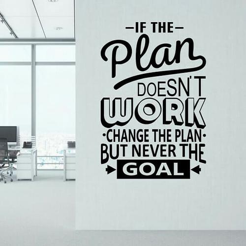 Jual Sticker Plan Work Wall Stiker Dingding Kantor Kaca Rumah - Kota ...
