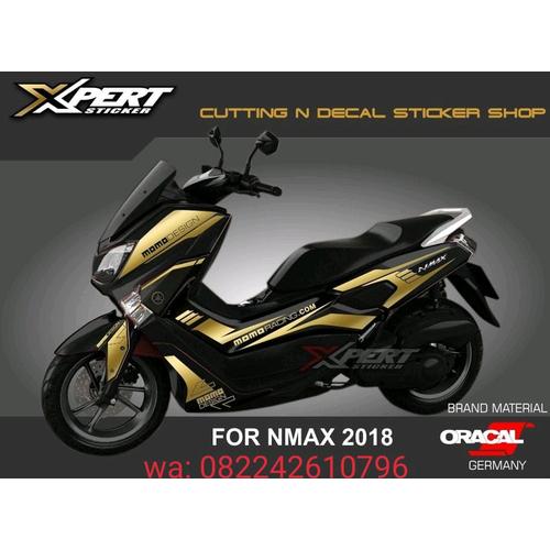 Jual striping cutting yamaha nmax Hitam Gold Momo design - Kota ...