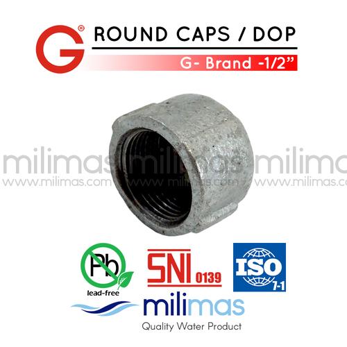 Jual G-Brand - DOP / ROUND CAP 1/2" GALVANIS BESI - TUTUP CAP - Kota ...