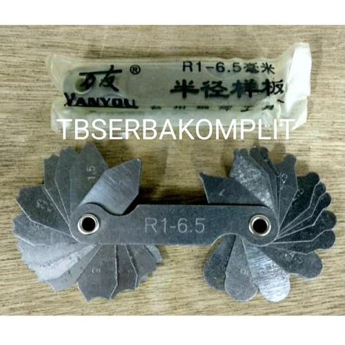 Jual Radius Gauge R1-6.5 Alat Ukur Radius Cekung Cembung Benda R1mm to ...