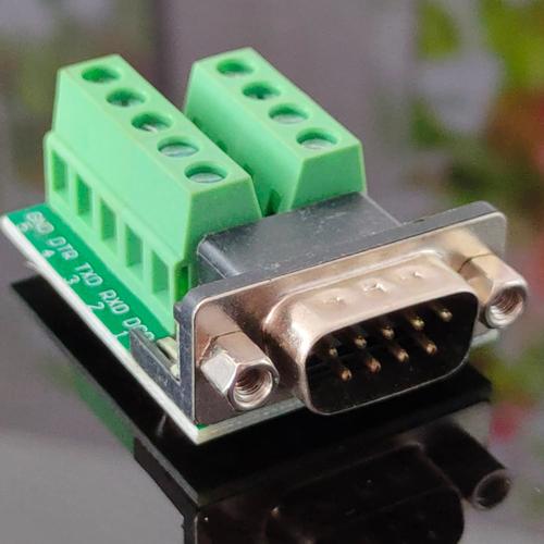 Jual DB9 Male Connector Adapter Converter to Terminal PCB Breakout ...