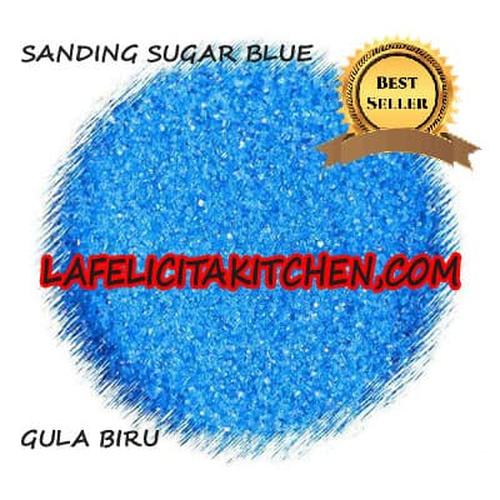 Jual 100G BLUE BIRU SHINE GLITER SPRINKLES SANDING SUGARGULA SPARKLING ...