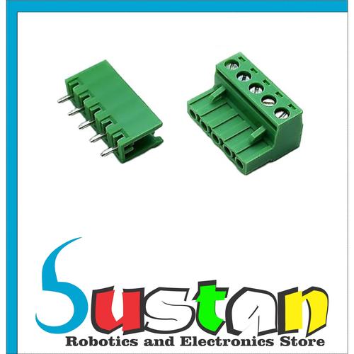 Jual 2EDG 5.08mm Pitch 5 Pin Screw Terminal Block Connector Straight ...