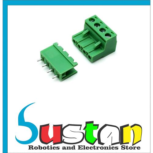 Jual 2EDG 5.08mm Pitch 4 Pin Screw Terminal Block Connector Straight ...