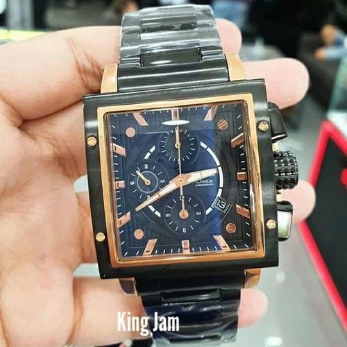 Jual Jam Tangan Pria Alexandre Christie AC 6182 Original Black Rosegold ...