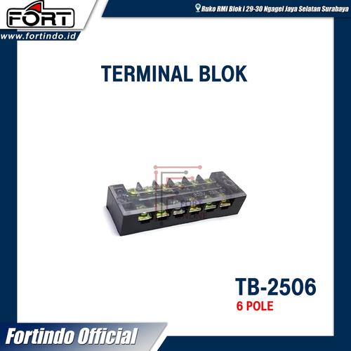 Jual Terminal Blok TB-2506 25 Ampere 6 POLE BLOCK FORT - Kota Surabaya - Fortindo Surabaya ...