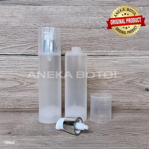 Jual BOTOL SERUM AIRLESS 100 ML NATURAL PLASTIK PUMP PUTIH / BOTOL ...