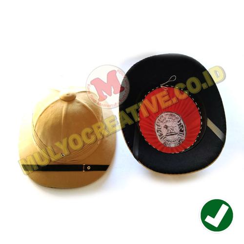 Jual Topi Sepeda Onthel Warna Keki Topi Demang Topi Polka Bahan Kain ...