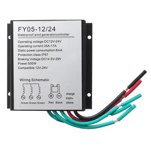 Jual ESS DC 12V/24V 500W Wind Turbine Generator Waterproof Battery ...