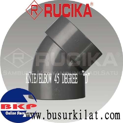 Jual KNIE / ELBOW PVC 45" RUCIKA (D) UKURAN 1 1/2" INCH / SAMBUNGAN ...
