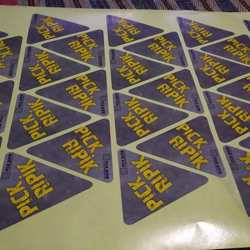 Jual promo cetak label stiker/sticker chromo 32x48cm + cutting pola ...