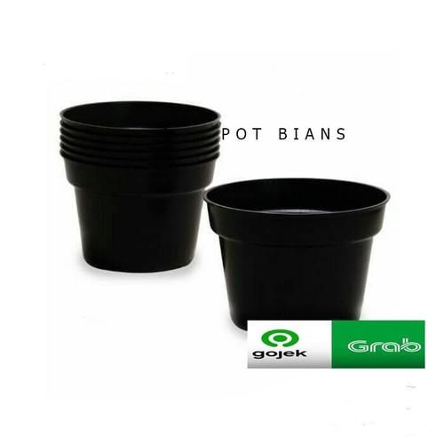 Jual pot bunga plastik hitam diameter 25 cm - Hijau - Kota Tangerang ...