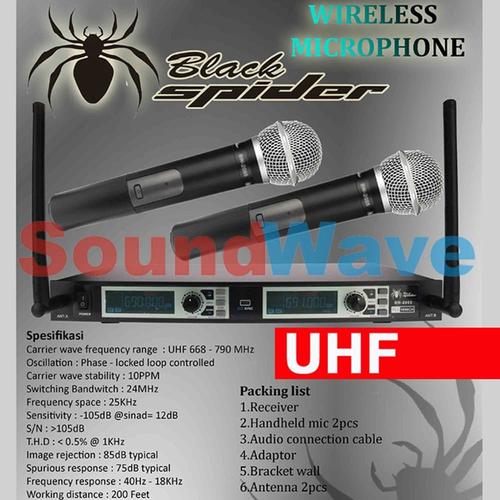 Jual Black Spider BS WM 2055 WIRELESS MIC MIK MICROPHONE MIKROFON ...