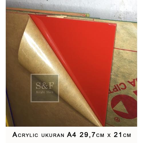 Jual ACRYLIC WARNA / AKRILIK UKURAN A4 / ACRYLIC LEMBARAN /AKRILIK ...