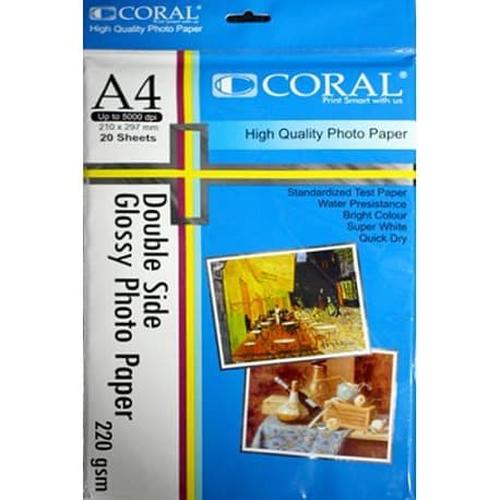 Jual KERTAS FOTO GLOSSY DOUBLE SIDE / KERTAS GLOSSY A4 DOUBLE SIDE 220 ...