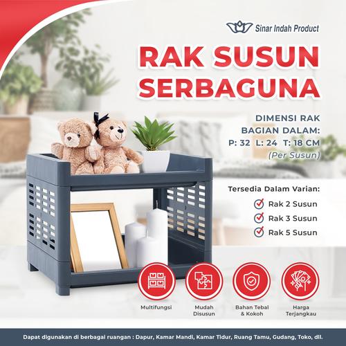 Jual Rak Susun Rak Plastik Susun Rak Serbaguna 2 susun. Dimensi 32cm x ...