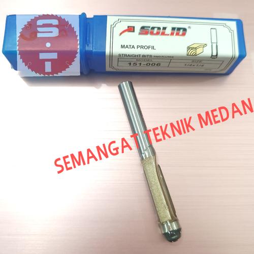 Jual MATA PROFIL ROUTER STRAIGHT BIT LAHAR CUCI HPL 1/4 x 6mm SOLID 151 ...