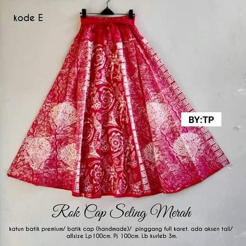 Jual Rok batik cap seling merah-Rok payung wanita - Kota Pekalongan ...