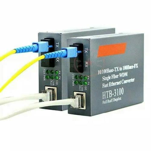 Jual Media converter FO FIBER OPTIC TO LAN UTP 10/100 HTB-3100 NETLINK a/b - Jakarta Pusat ...