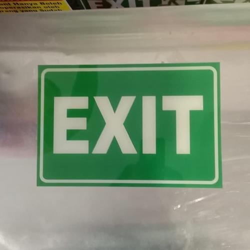 Jual SIGN AKRILIK K3 RAMBU SAFETY EXIT UKURAN 20X30CM - Jakarta Barat ...
