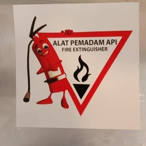 Jual SIGN STICKER K3 RAMBU SAFETY ALAT PEMADAM API LUCU UK 20X20CM ...