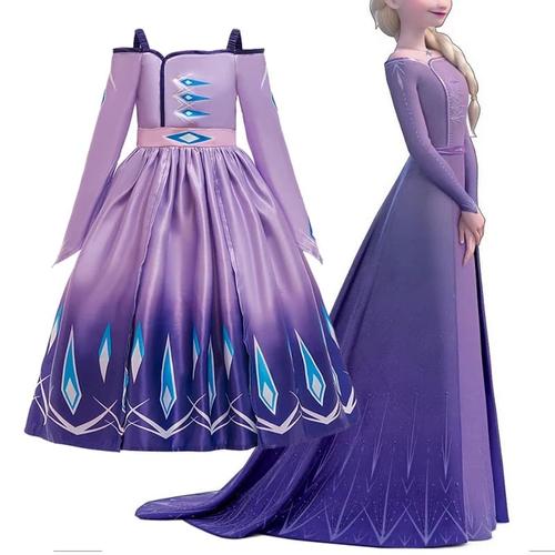Jual Dress Kostum Princess Anak Elsa Frozen 2 Ungu - 110 - Kab. Garut ...