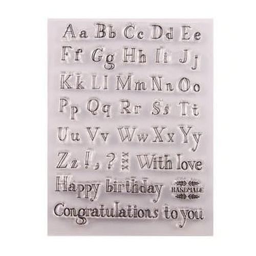 Jual Clear Stamp (Stempel Transparan/Bening) - Alphabet & Greetings ...