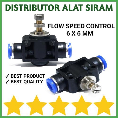Jual FLOW SPEED CONTROL PNEUMATIC 6 X 6MM SLIP LOCK VALVE AIR SELANG PU ...