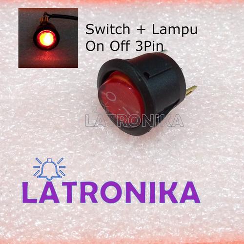 Jual Switch Bulat Lampu Saklar Bulat Dengan Lampu Switch On Off Panel ...