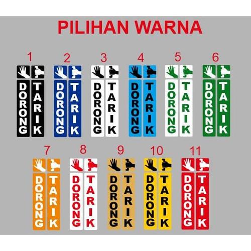 Jual Stiker Cutting Stiker Pintu TARIK DORONG Pull Puss Stiker Sign ...