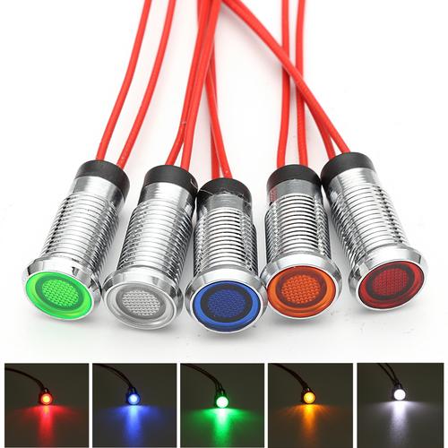 Jual 8mm 12V LED Metal Indicator Signal Light Pilot-Lamp For - Kab ...