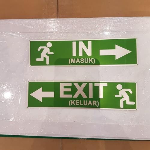 Jual SIGN LABEL K3 RAMBU SAFETY EXIT ATAU IN UK 4X18CM - Jakarta Barat ...