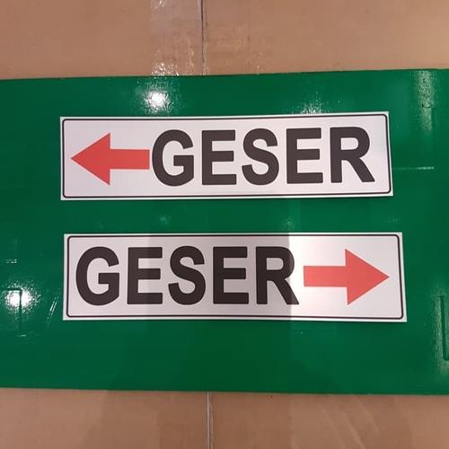 Jual SIGN LABEL K3 RAMBU SAFETY GESER KANAN ATAU KIRI UK 4X18CM ...