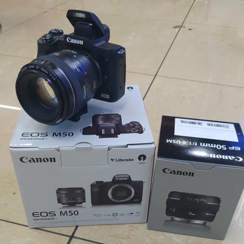 Jual Canon Eos M50 Body Only + Lensa Canon 50mm F/1.4 USM NEW - Jakarta ...